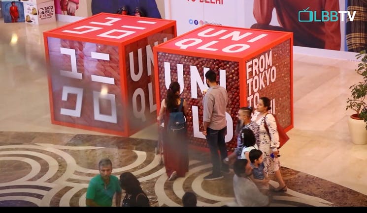 #WordOnTheStreet Uniqlo Red Cubes Across Delhi