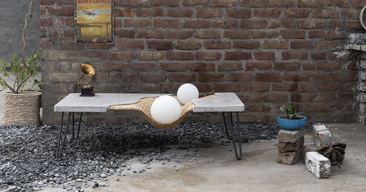 Order Modern Design Rattan-Concrete Decor From Vakr | LBB