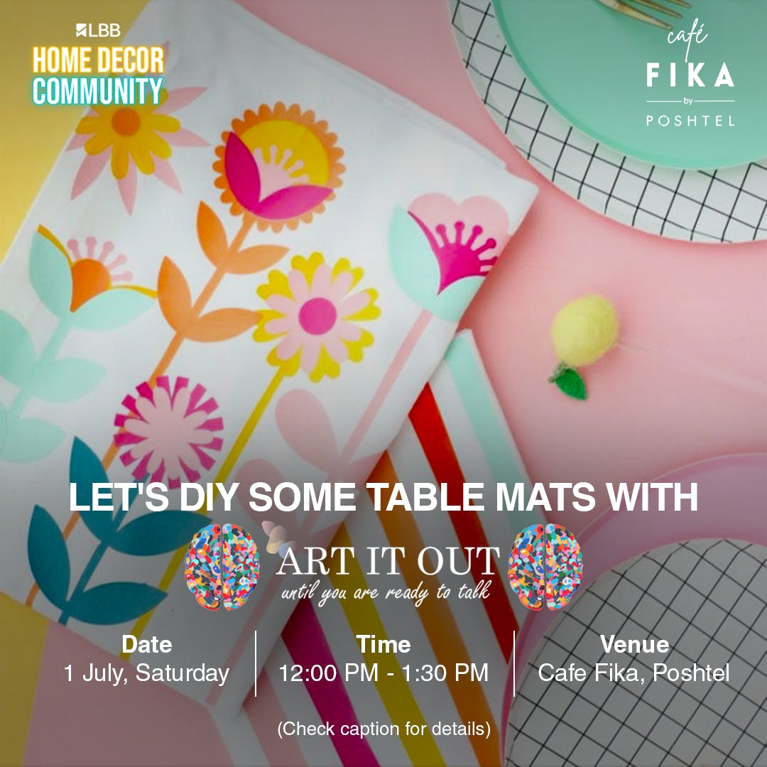 Attend DIY Table Mat Making Workshop At Cafe Fika, Hauz Khas | LBB